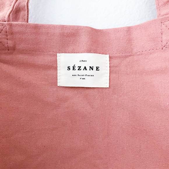 Sezane | Bags | Sezane Tote Bag Shopper French Shopping Totebag Old ...